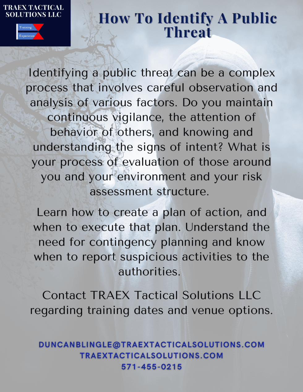 USCCA How to Identify a Public Threat - TRAEX Tactical Solutions LLC